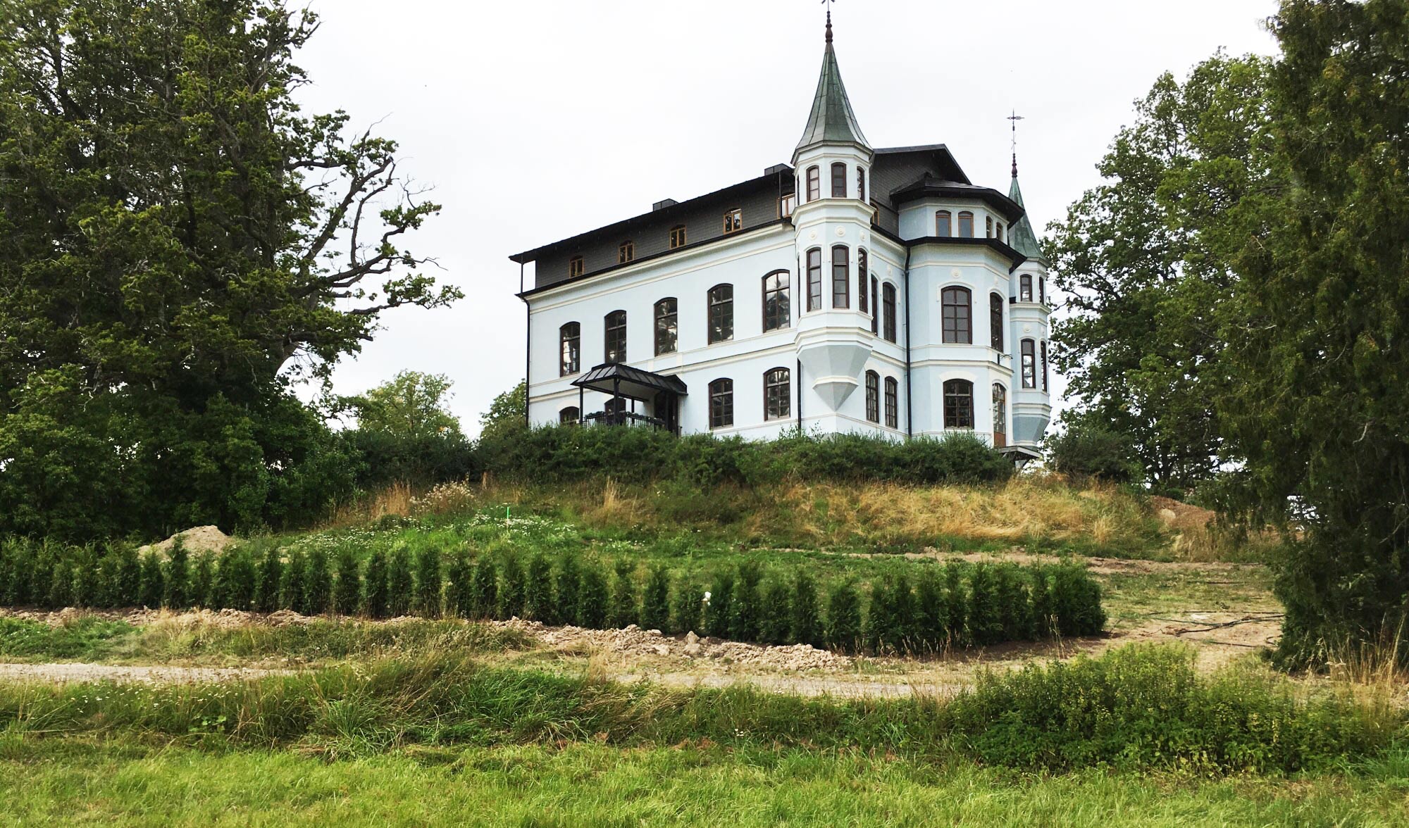 Plantering av 200 m vintergrön häck på Drömmen om slottet - Plantinavia ...
